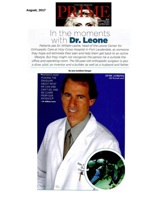 Prime Magazine: In the Moment With Dr. Leone - The Leone Center for ...