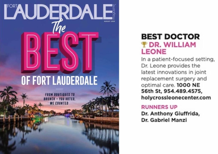 Fort Lauderdale Magazine awards Dr. Leone Best Doctor 2023 for the ...