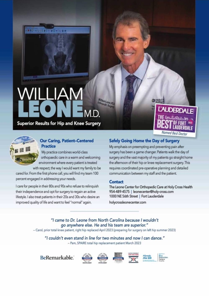 Fort Lauderdale Magazine awards Dr. Leone Best Doctor 2023 for the ...